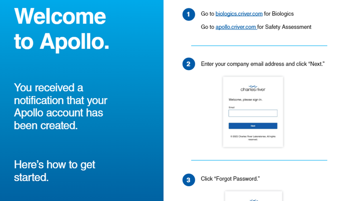 Apollo for Digital Sample Submission | Charles River